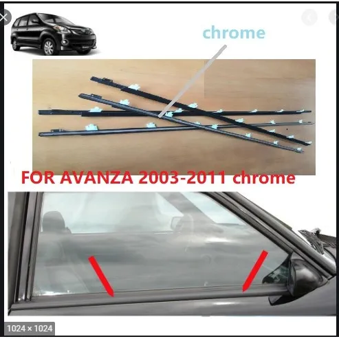 4PCS For chrome Toyota Avanza 2003 2004 2005 2006 2007 2008 2009 2010 ...