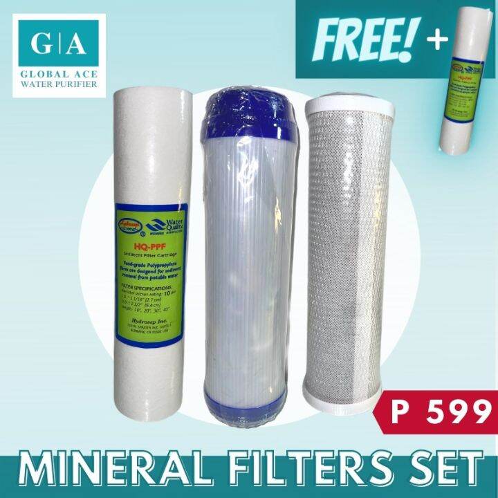 WATER FILTERS Water Purifier Mineral Filters Set with FREE STAGE 1 ...