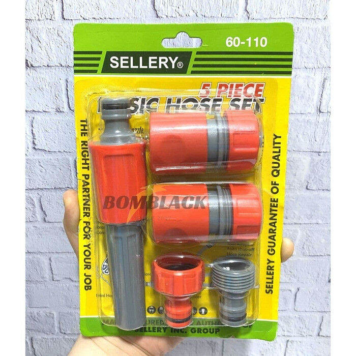 SELLERY Semprotan Air Lurus + Sambungan Selang Set 5 Pcs Taman Kebun ...