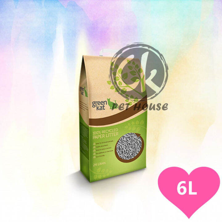 Green Kat Recycled Paper Cat Litter 6L | Lazada