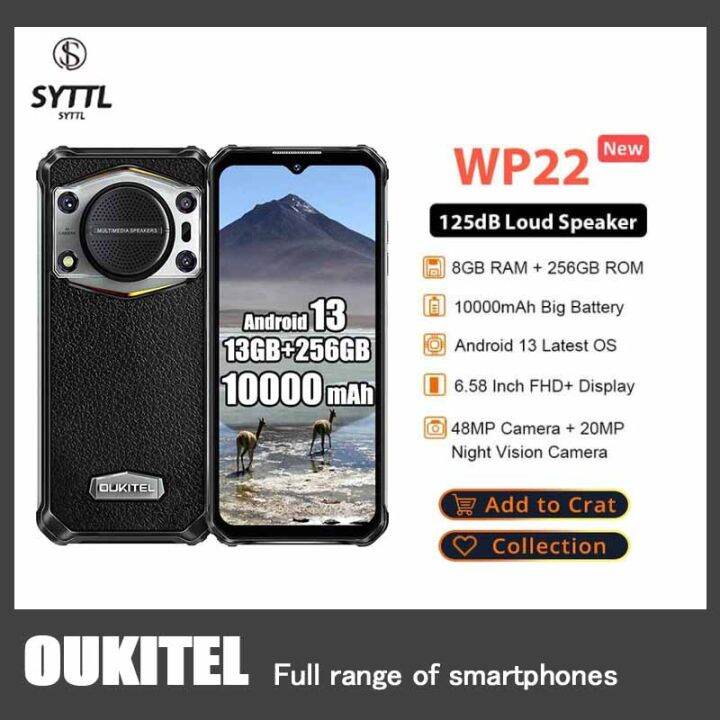 OUKITEL WP22 Rugged Smartphone Unlocked,13GB 256GB Android13 Cell Phone ...