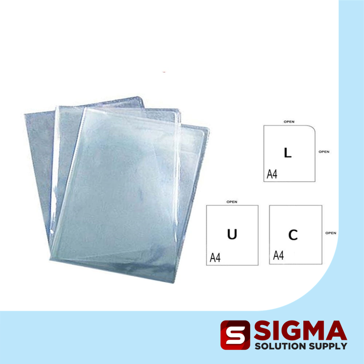 A4 L / C / U Shape Plastic Transparent Holder, PVC Clear Folder, File Plastik telus | Lazada