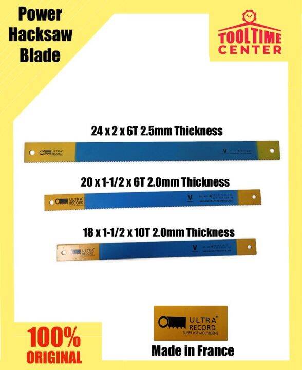 Ultra Record Super Molybdene Power Hacksaw Blade Made in France Size ...