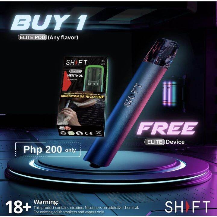 SHFT 1 ELITE POD FREE DEVICE SUPER PROMO! vape mod kit | Lazada PH