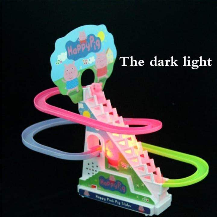 Peppa Pig Electric Climb Stairs Track Set Toy Christmas Gift Doll For ...