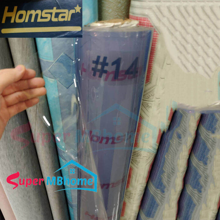 HOMSTAR Transparent Plastic Sheet , PVC Plastic Cover Gauge#14(Thin ...