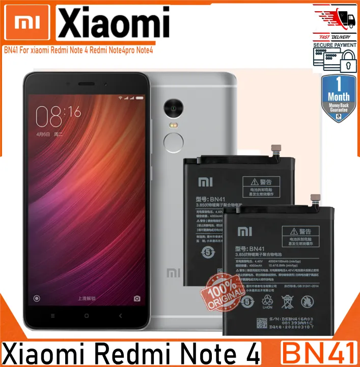 Xiaomi Redmi Note 4 BN41 Battery (Original Equipment Manufacturer ...