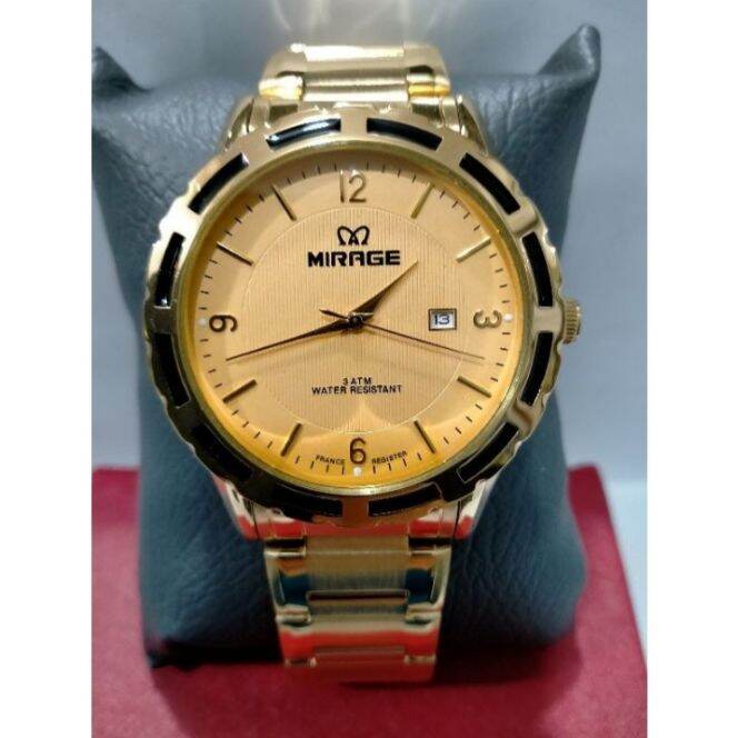 jam tanggan pria;MIRAGE M8309BRP-Lgold~ORIGINAL WATER RESISTANT~TGL ...