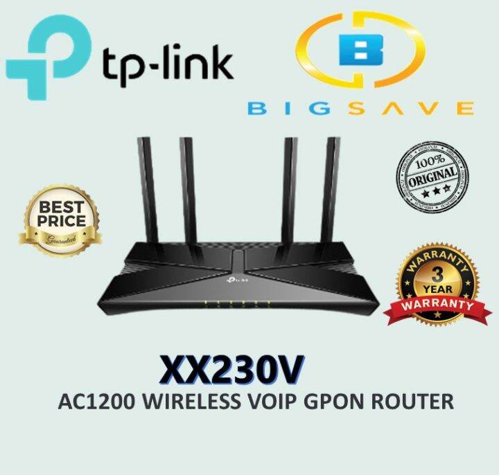 TP-LINK XX230V AC1200 WIRELESS VOIP GPON ROUTER | Lazada