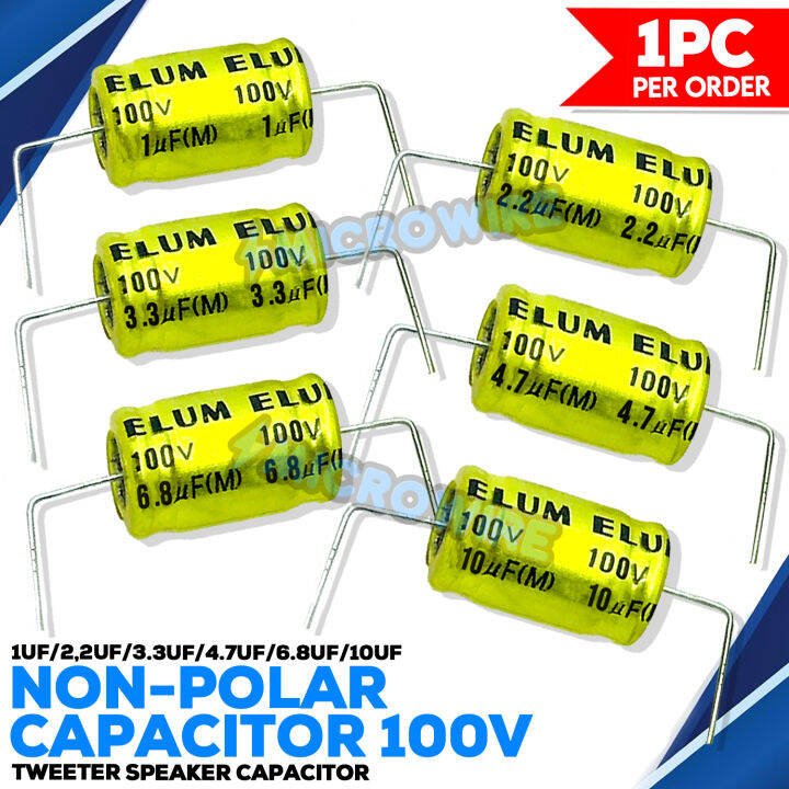 Non polar Capacitor 1UF 2.2UF 3.3UF 4.7UF 6.8UF 10UF 100V Driver Unit ...