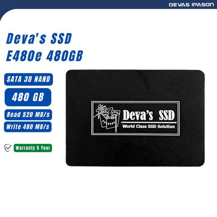 Deva's SSD รุ่น E480e ขนาด 480GB (3D NAND - 520/480 MB/s) - รับประกัน 5 ปี โดย Devas IPASON ...