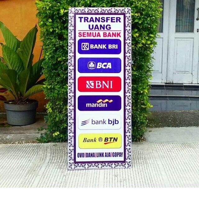 (Full Banner) Standing Banner Kayu Ukuran Rangka 130x50 cm Papan ...