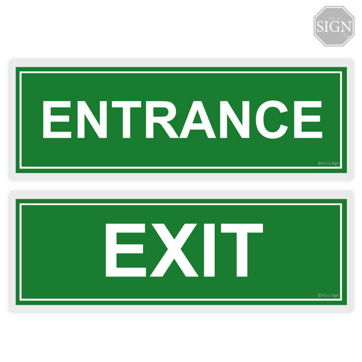 Entrance Exit Sign - Laminated Signage - 4 x 11 inches | Lazada PH