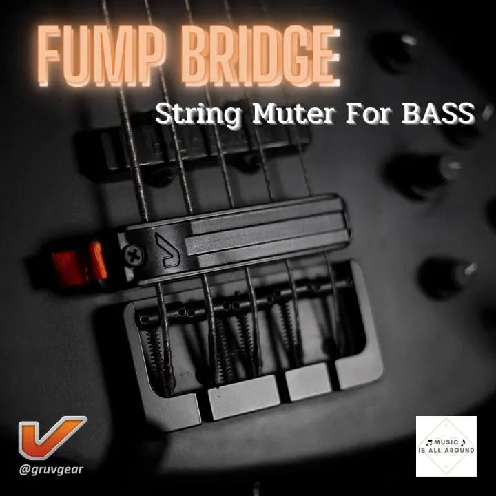 FUMP BRIDGE GRUVGEAR String Muter สำหรับเบส 4-5 สาย PALM-MUTED BASS ...