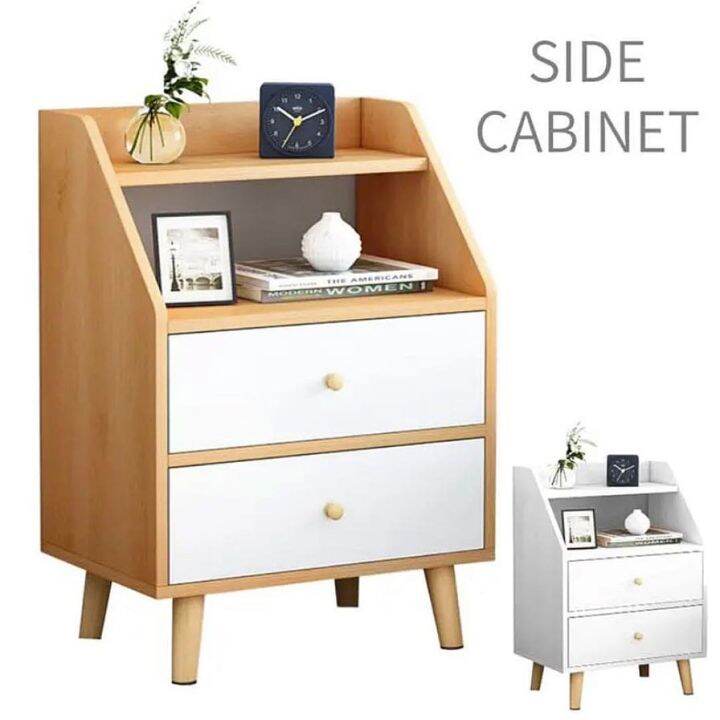 Modern Wooden Elegant 2 Layer Bedside Table Nightstand Coffee Side ...