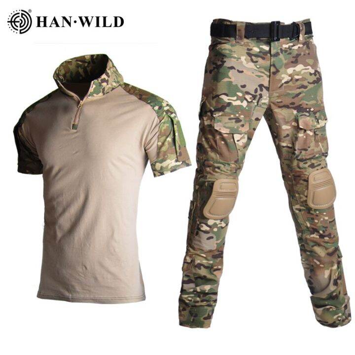 HAN Military Uniform Clothes Suit Tactical Camouflage Men US Army ...