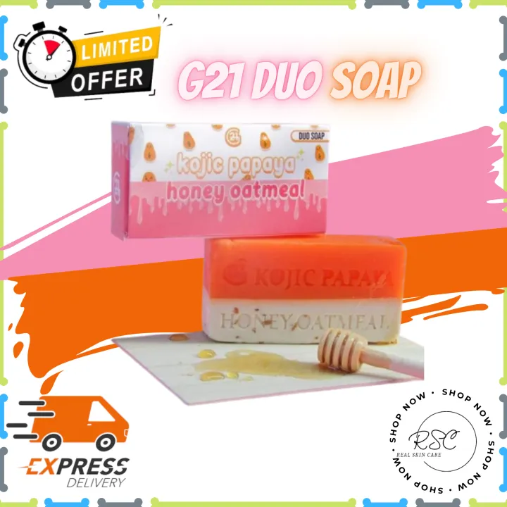 G21 BEST SELLER Duo Soap (Kojic Papaya+Honey Oatmeal) Anti aging ...