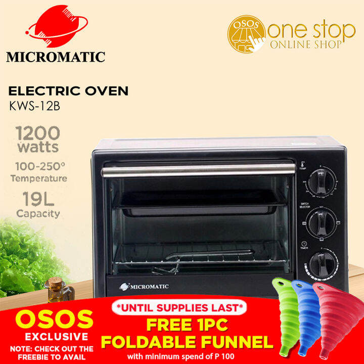 MICROMATIC Original Electric Oven 19Liters with 60-minute Timer ...