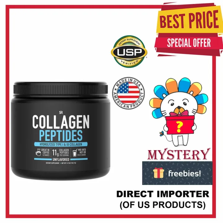 Sports Research Collagen Peptides Hydrolyzed Type 1 & 3 Collagen 3.9oz ...