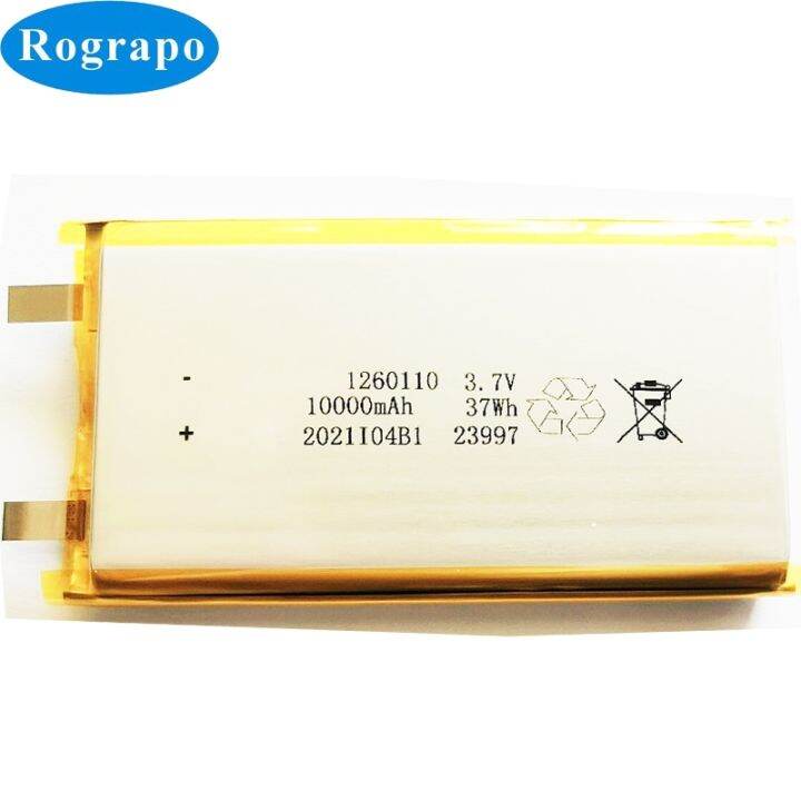 New 3.7V 10000mAh 1260110 Li-Polymer Rechargeable Battery For DVD GPS ...