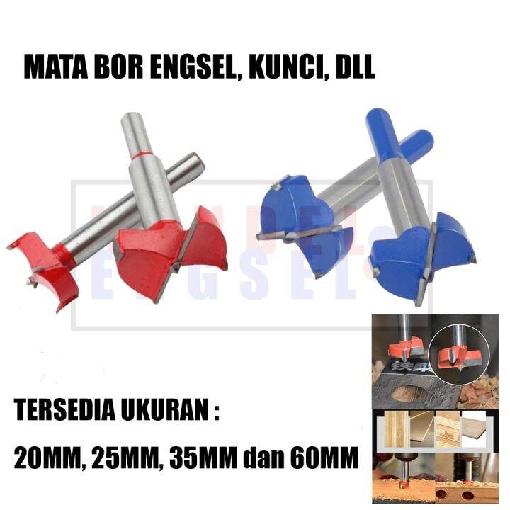 Mata Bor Kayu Engsel Sendok / Mata Bor Kunci / Mata Bor Tutup Lubang ...