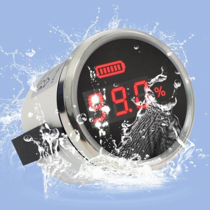 Waterproof 52mm Car Boat Digital Battery Charge Level Indicator 0~100% ...