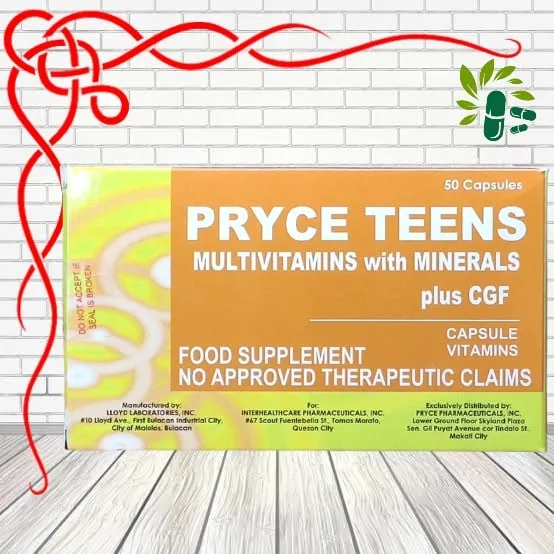 PRYCE TEENS (Multivitamins with Minerals plus CGF) 50 Capsules | Lazada PH