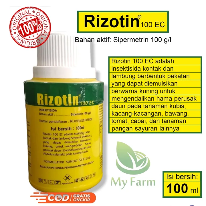 Rizotin 100ml Obat Semprot Untuk Mengendalikan Hama Perusak Daun Atau ...
