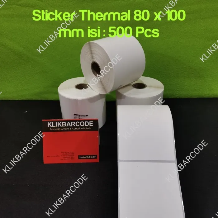 Sticker Label Barcode 80 x 100 Kertas Thermal 80x100 mm (500 pcs) | Lazada Indonesia