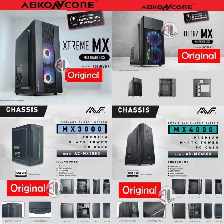 Official AVF ABKO NCORE MX1000/MX3000/MX4000 MATX Mini Gaming Case ...