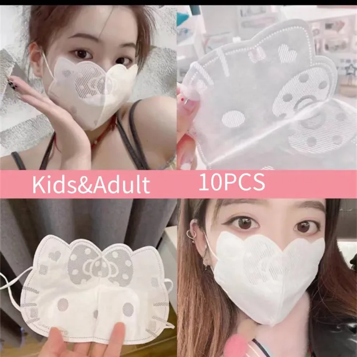 3D Hello Embroidery Kitty Mask Adult Mask Face Mak (10 pcs) | Lazada PH