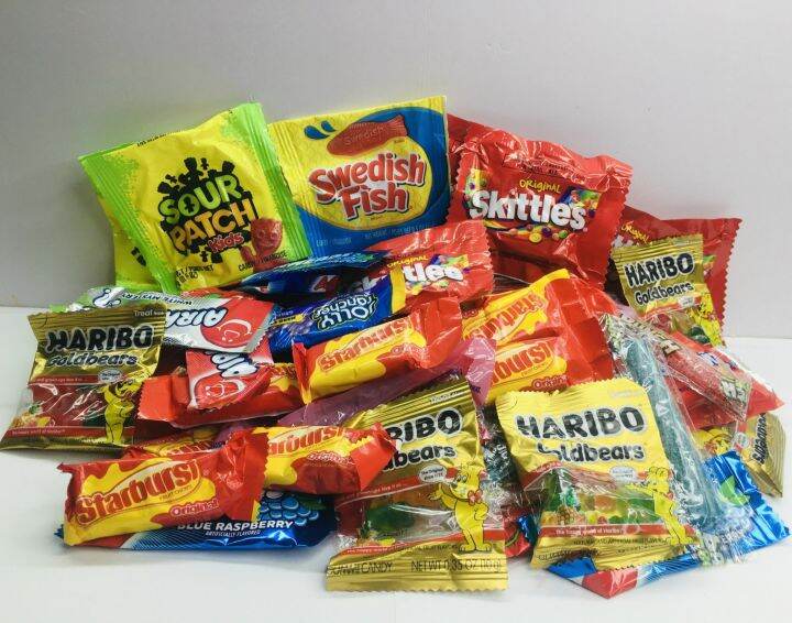 Kẹo mỹ skittles haribo swedish fish starburst sour patch twizzlers sour ...