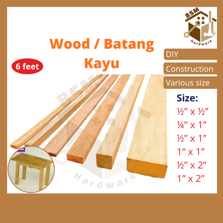 BSM 6 feet Furniture Wood Line 6 kaki Kayu Pallet Meranti Kayu Ketam ...
