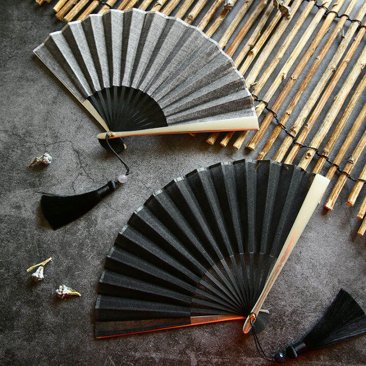 Folding metal bone fan boys antique aluminum alloy martial arts self ...