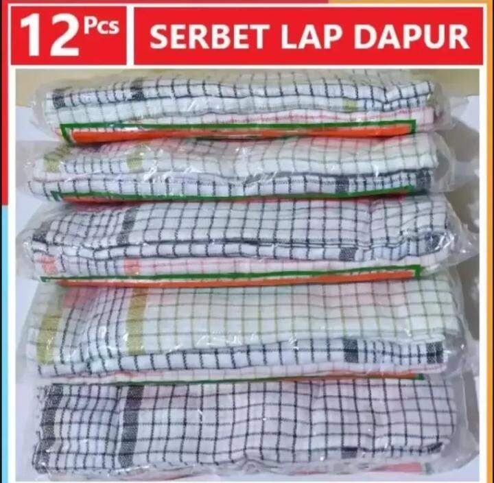 serbet lap dapur 1 lusin tebal murah jumbo (pilihan isi 3isi 4 isi 6 ...