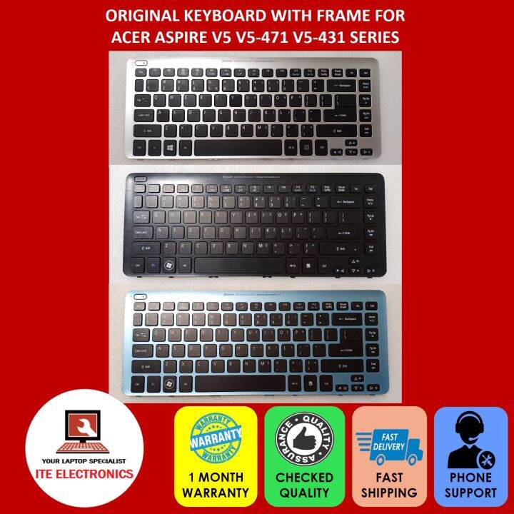 ORIGINAL ACER ASPIRE V5-431 V5-471 SERIES KEYBOARD WITH CASE (USED ...
