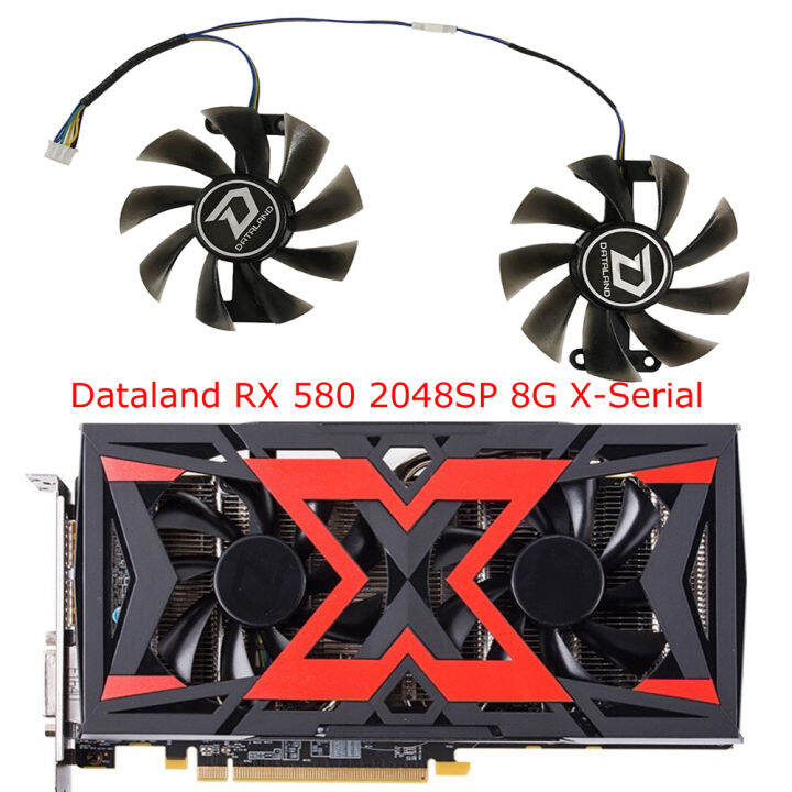 2ชิ้นเซ็ต PLA09215B12H PowerColor Red Devil RX 480 470 580 GPU Cooler ...