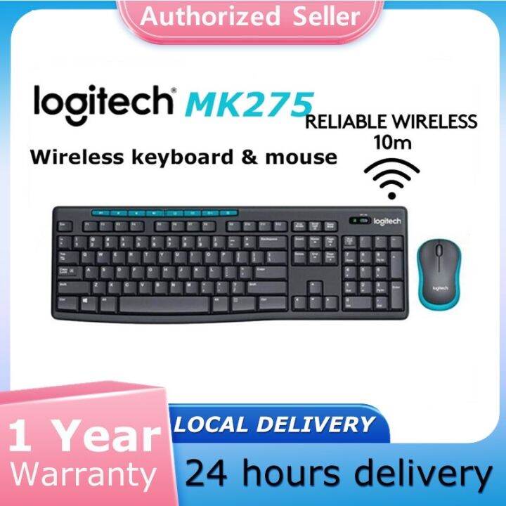 Logitech MK275 USB Wireless Keyboard 1000 DPI Optical Ergonomic Mouse ... Logitech MK275 USB Wireless Keyboard 1000 DPI Optical Ergonomic Mouse ...