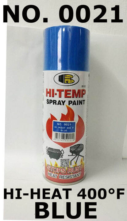 BOSNY HI-TEMP SPRAY PAINT NO. 0021 HI-HEAT 400°F BLUE ( 400 cc PER CAN ...