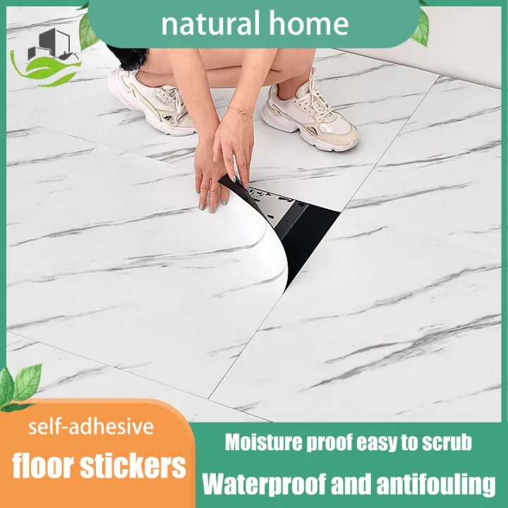 Bedroom Floor Sticker Vinyl Tile Living Room Floor Sticker Waterproof ...