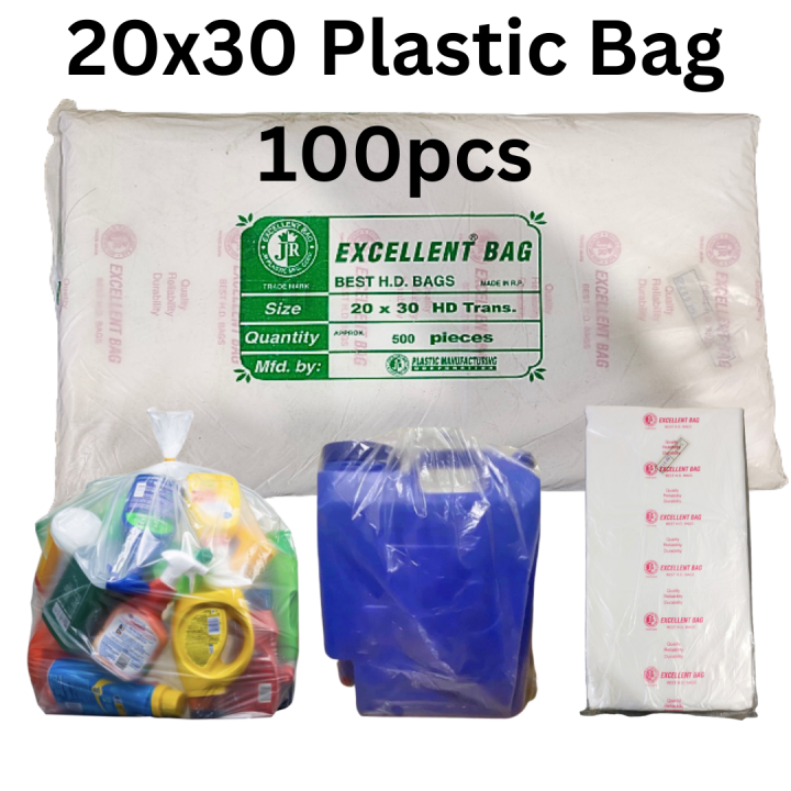 100pcs 20x30 HD Clear Plastic Bag for Laundry Bag, Garbage Bag, Mineral ...