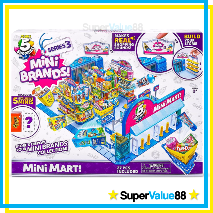 Original 5 Surprise Mini Brands Series 3 Mini Mart Playset by ZURU ...