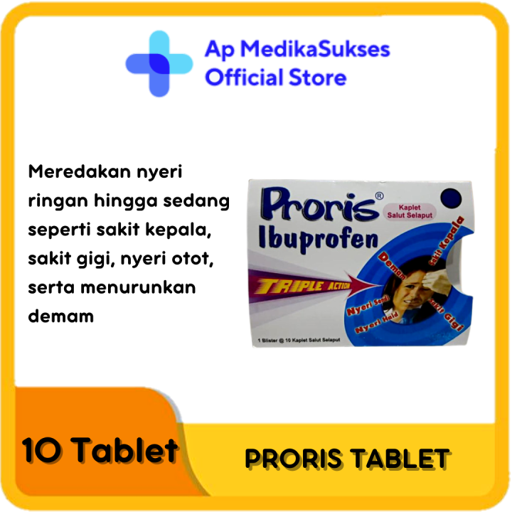Proris Triple Action 10 Kaplet Obat Demam,Sakit Gigi | Lazada Indonesia