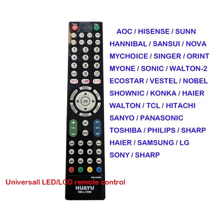 RM-L1599 Universal remote control Compatible use Universal TV remote control of any brand Need ...