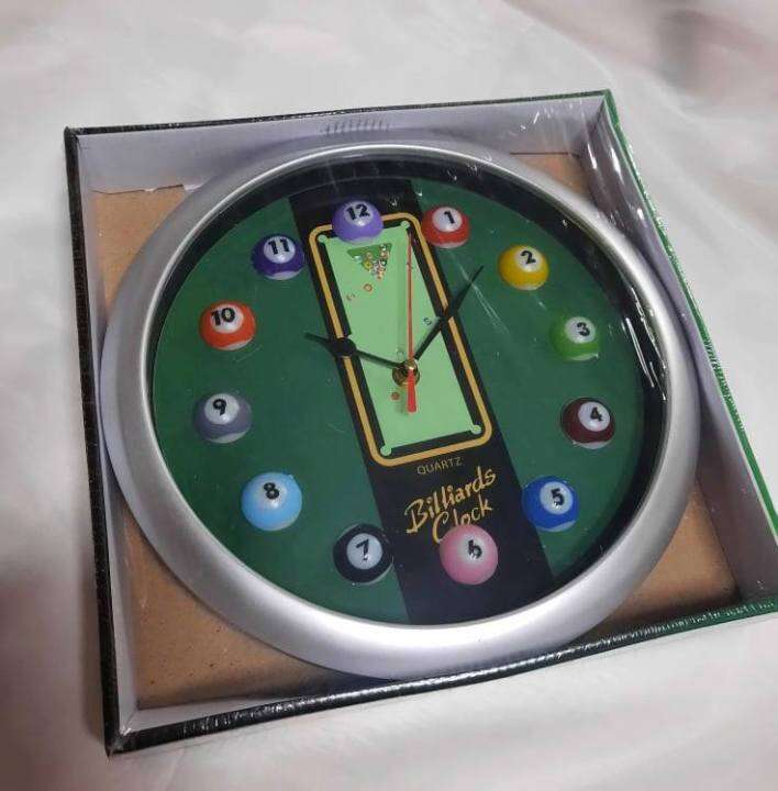 BILLIARD CLOCK (GRAY) / BILLIARD ACCESSORIES / WALL CLOCK | Lazada PH