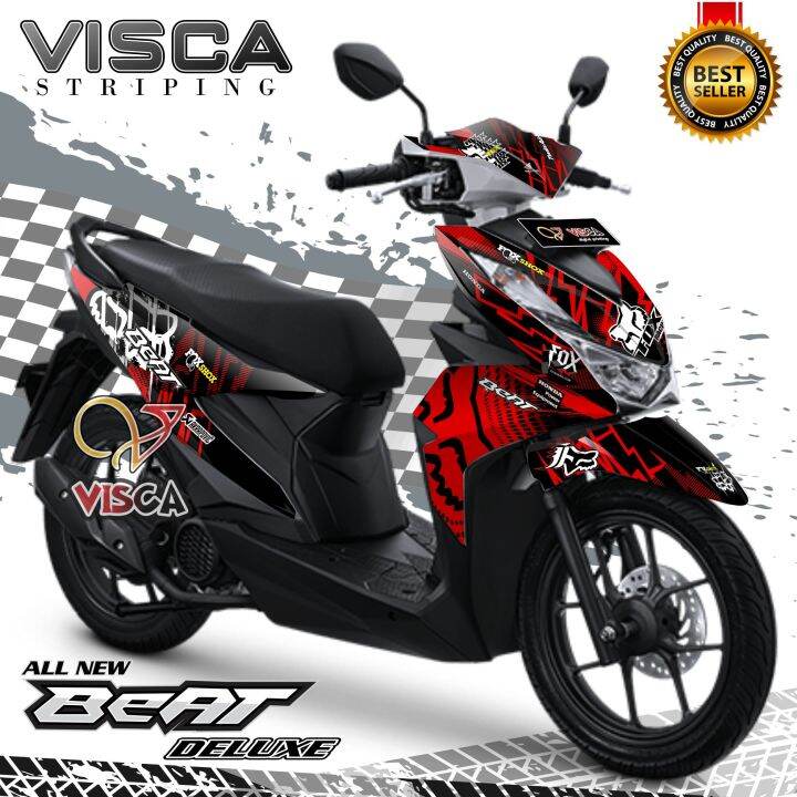 Stiker Striping Beat Deluxe 2020 - 2022 Fullbody Variasi Fox | Lazada ...