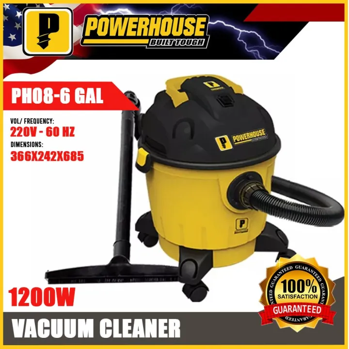 Hodeso Powerhouse Wet and Dry Vacuum Cleaner 6 Gallons Vacuum Cleaners PH08-6GAL | Lazada PH