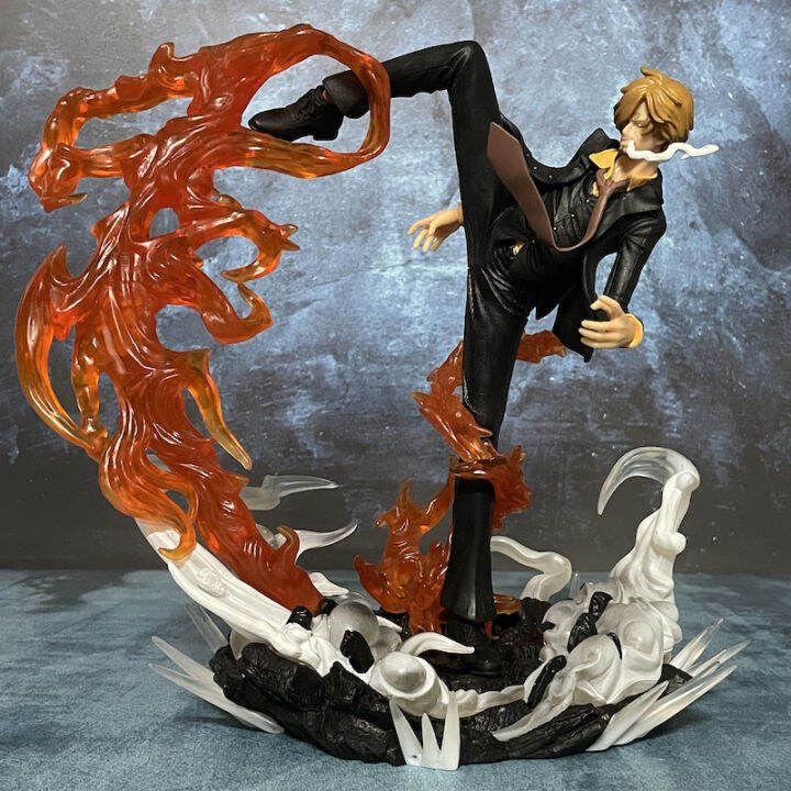 Anime One Piece Standing Fighting Blackfoot Sanji Flame Wind Legs Sanji ...
