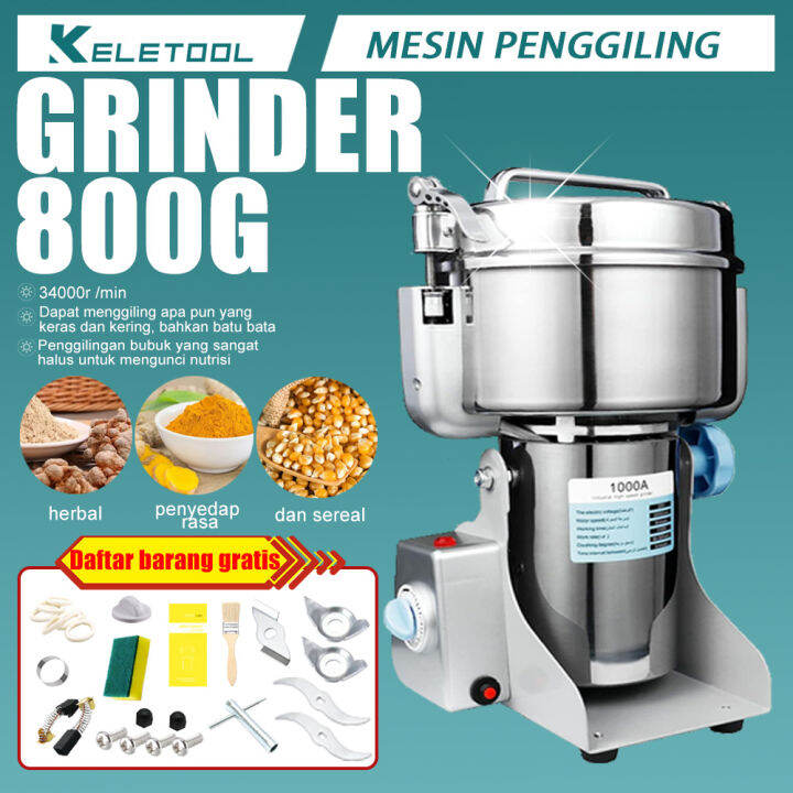 Keletool 800G Mesin Grinder bubuk Mesin giling bumbu Pengiling gula ...