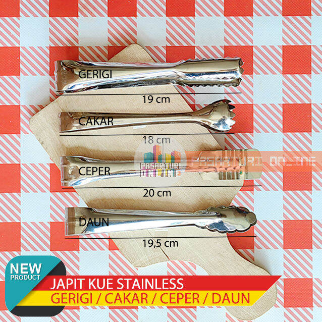 JAPIT KUE GERIGI / CAKAR / CEPER / DAUN Stainless Penjepit Jepitan ...